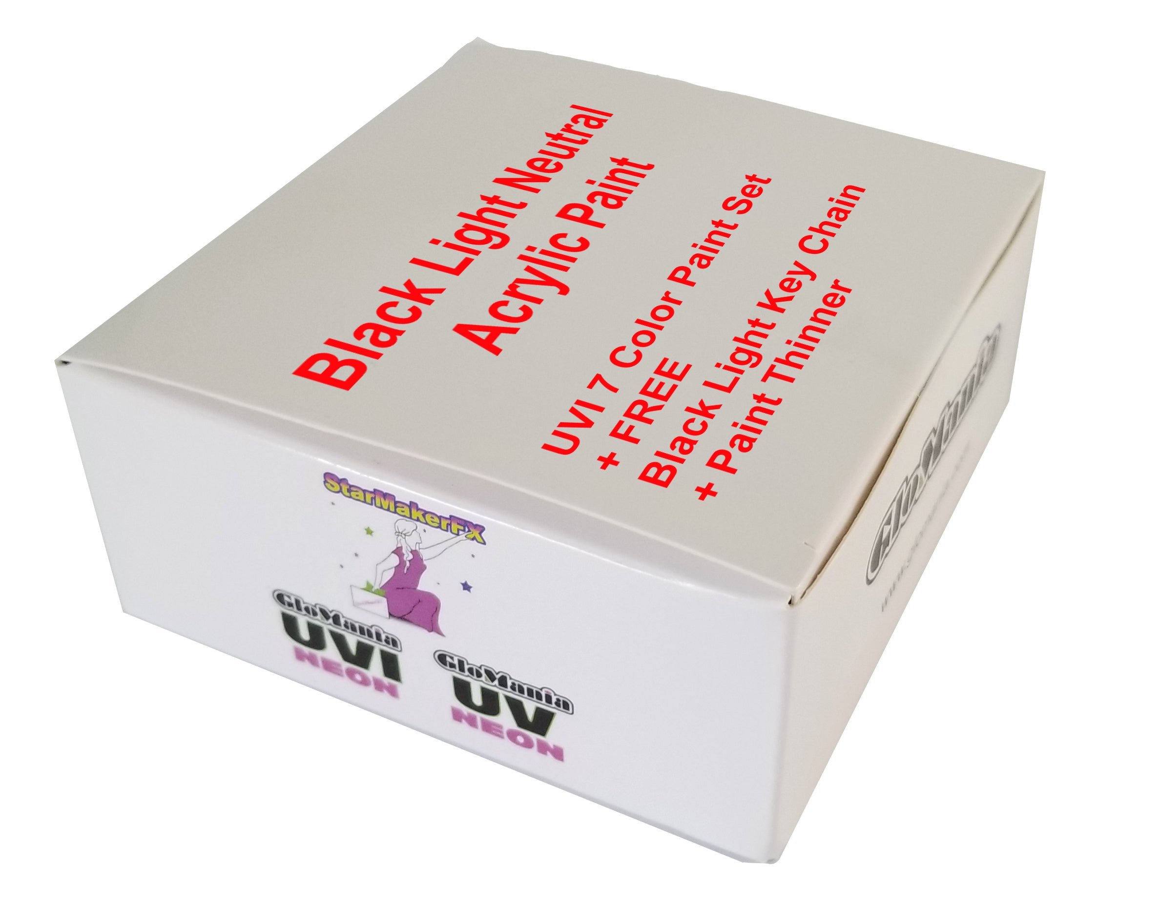 UVI Invisible Neutral Black Light Neon Paint White Paint fluoresce Red ...